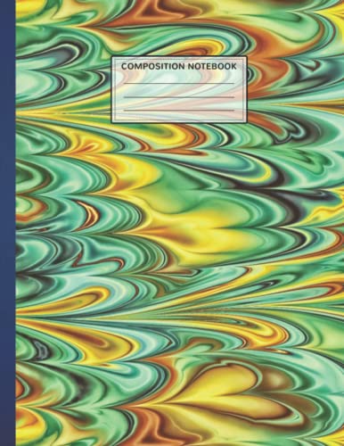 Composition Notebook: Abstract Marble 8.5 x 11 Inches, 110 Pages ...