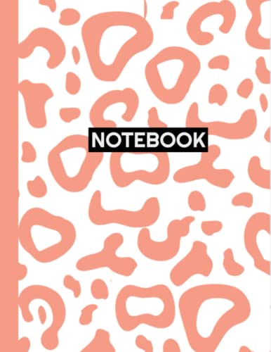 Notebook: Pink Cheetah Print College Rule Composition Notebook - 120 ...