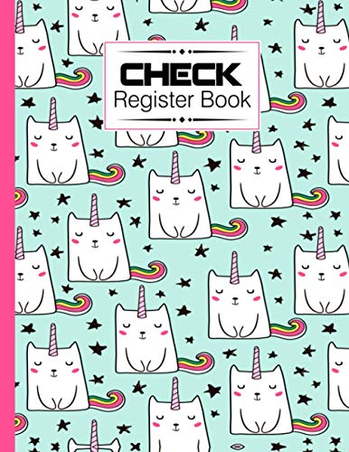 Check Register Book: Cute Cats Unicorn Check Register Book, A Simple ...