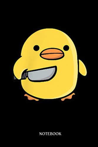 Rubber Duck Notebook: Evil Duck Knife Yellow Rubber Duck | Cute Duck ...