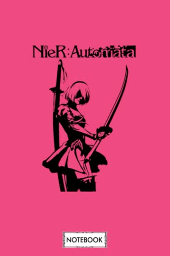 Nier Automata 2b N04761 Notebook: Lined College Ruled Paper, Diary, 6x9 ...