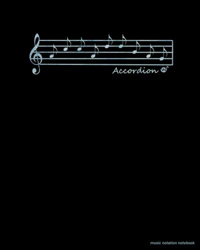 ACCORDION Music Notation Notebook Manuscript Paper Staff Score Sheet ...
