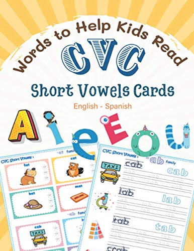 CVC Words to Help Kids Read Short Vowels Cards A E I O U English ...