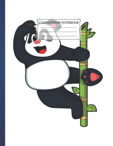 Composition notebook: Panda Bamboo AC114. Book Notes Topics School ...