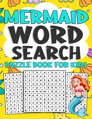 Mermaid Word Search Puzzle Book for Kids: Mermaid Activity Book for ...