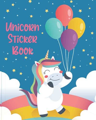 Unicorn Sticker Book: My Sticker Book Cute Unicorn Blank Sticker Book ...
