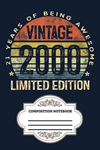 21 Year Old Gifts Vintage 2000 Limited Edition 21st Birthday YCRPL ...