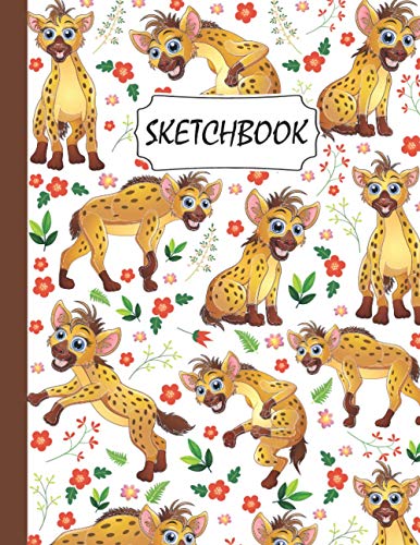Hyena Sketchbook: Hyena animals Lover Sketchbook For Men, Women, Girls ...