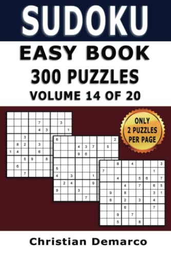 Sudoku Easy Book - 300 Puzzles - Volume 14 of 20: Ideal for Beginners ...