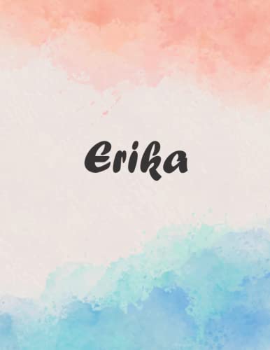 Erika: Personal Name Dot Gird | The Notebook For Writing Journal or ...
