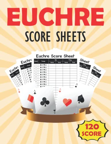 Euchre Score Sheets: Euchre Score Pads, Euchre Score Keepers, Euchre ...