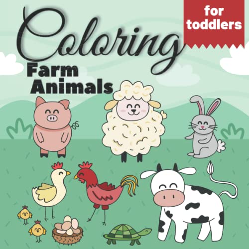 Coloring Farm Animals for Toddlers: Adorable coloring activity book ...