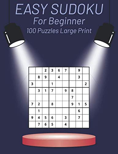 Easy Sudoku For Beginner 100 Puzzles Large Print: Easy Level One Puzzle ...