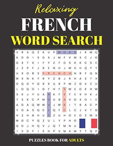 French Word Search Puzzle Book For Adults: 100 Large Print Easy And ...