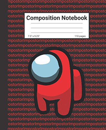 Among Us Composition Notebook: Wide Ruled Composition Notebook for Kids ...
