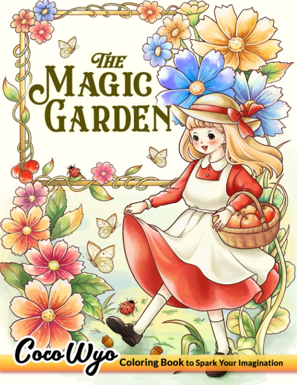 The Magic Garden: A Coloring Book Features Fantasy Theme with Kawaii ...