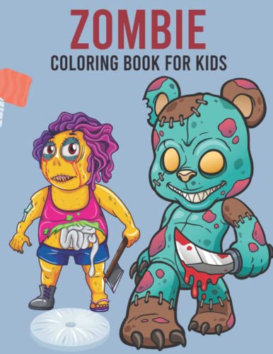 Zombie Coloring Book For Kids: A Lot of Relaxing and Beautiful Scenes ...