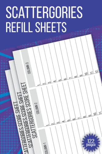 Scattergories Refill Sheets: Handy Scattergories Game Score Pads by P ...