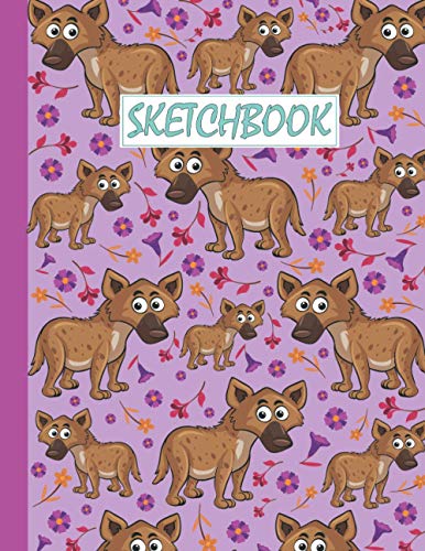 Hyena Sketchbook: Hyena animals Lover Sketchbook For Men, Women, Girls ...