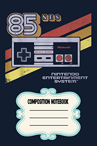 Nintendo Nes Controller Retro Stripe 85 Graphic AS Notebook: 120 Wide ...