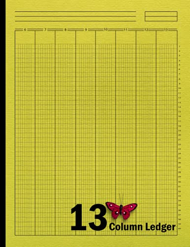 13 Column Ledger: Checking Account Ledger, Thirteen Column Ledger Pad ...