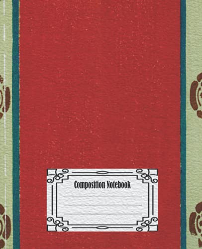 Wide Ruled Composition Book: Wide Ruled Notebook Red Color Painting ...
