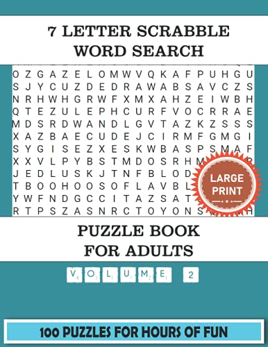 7 Letter Scrabble Word Search Puzzle Book For Adults (Volume 2): 100 ...