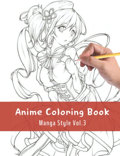 Anime Manga Coloring Book: An Adult Coloring Book with Cute Kawaii Boys ...