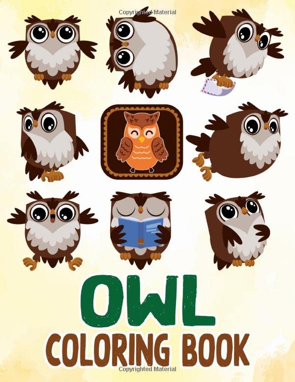 Owl Coloring Book: Over 30+ Coloring Pages of Owl To Inspire Creativity ...