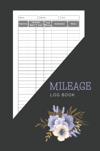 Mileage Log Book: Mileage and Expense Log Book For Women | Odometer ...