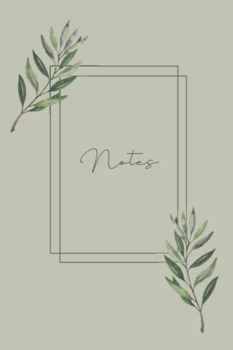 Notebook: Beautiful Greenery Notebook for Women 6x9 for Everyday Use ...