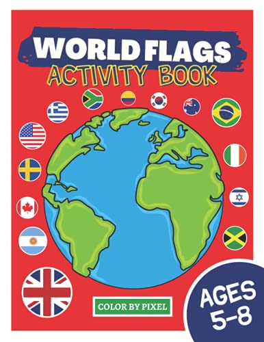 World Flags Activity Book: Geography Coloring Book with Hidden Pictures ...