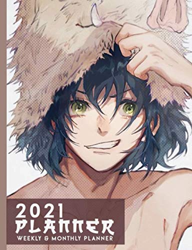 2021 Planner: Demon and Legend of Slayer Funny Inosuke Fan Art Manga ...