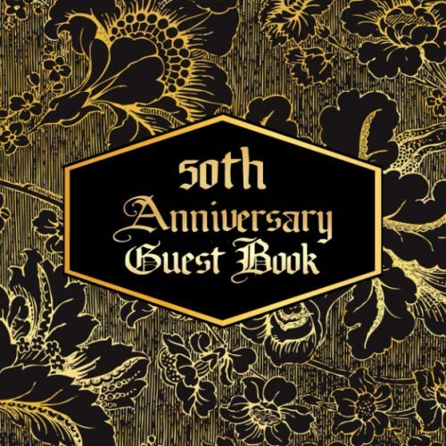 50th Anniversary Guest Book Golden Wedding Guestbook For Party Guests 50th-anniversary-guest-book-golden-wedding-guestbook-for-party-guests