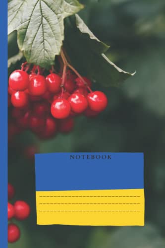 Viburnum Rowan Notebook. Support Ukrainian People Journal. 9x6inch.120 ...