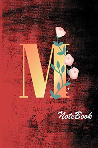 M: Monogram Initial M Notebook for Women and Girls, Pretty Personalized ...