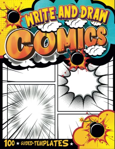 Comics Cartoon Hero Template Notebook: Writing Journal For Kids To ...
