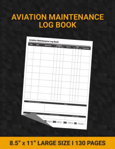 Aviation Maintenance Log book: Aircraft Mechanic Logbook | Aircraft ...