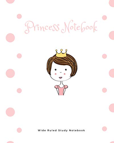 Princess Notebook: Wide Ruled Study Notebook | Paper Notebook Journal ...