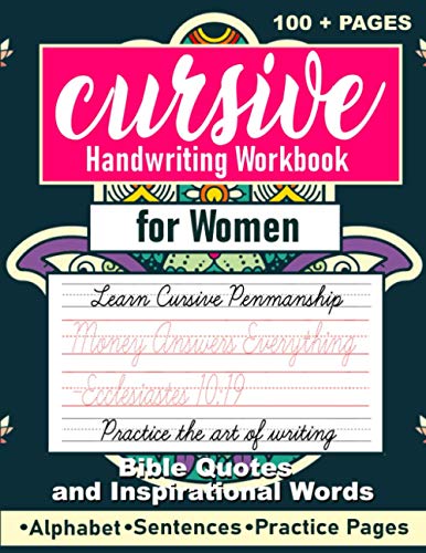 Cursive handwriting workbook for Women: Improve your writing skills ...