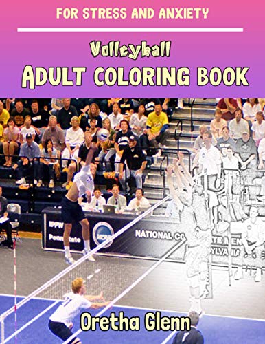 VOLLEYBALL Adult coloring Volleyball for stress and anxiety: VOLLEYBALL ...