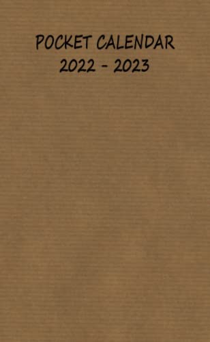 Pocket calendar 2022-2023 for purse: 2 year pocket planner - Small ...