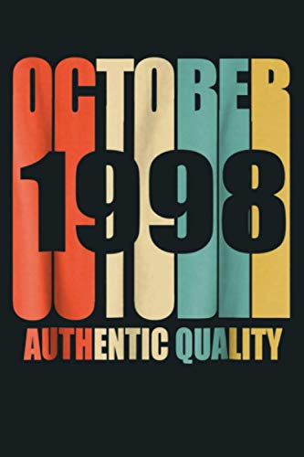 Retro October 1998 20 Yrs Old Bday 20Th Birthday: Notebook Planner ...