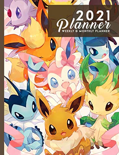 2021 Planner: Eeveelution Eevee Cute Pokemon Character Meme Daily ...