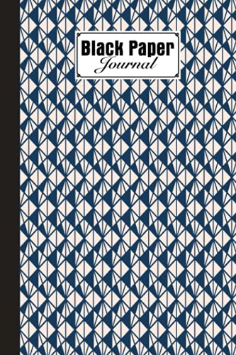 Black Paper Journal: Hexagonal Cover Black Paper Journal, College Ruled ...