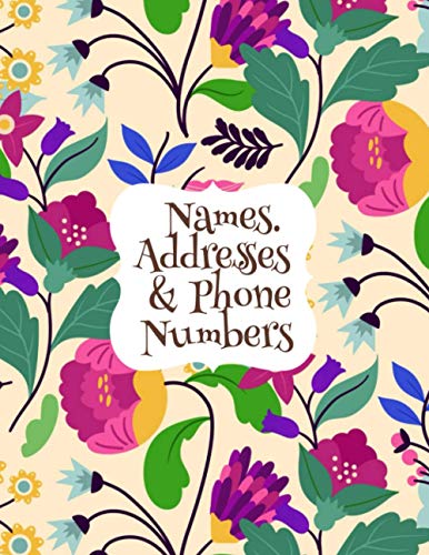 Large Print Address Book: with Tabs For Contacts, Addresses, Phone ...