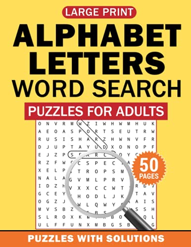 Large Print Alphabet Letters Word Search Puzzles for Adults: Alphabet ...