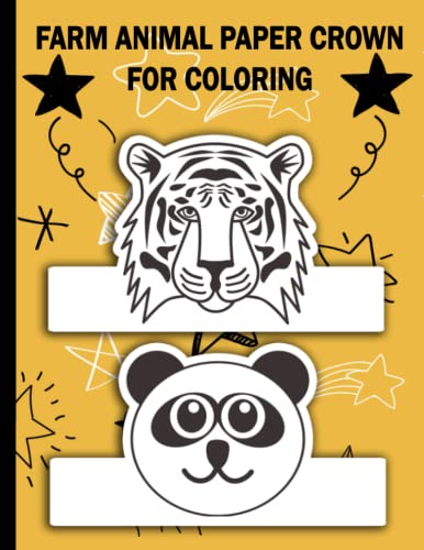 FARM ANIMAL PAPER CROWN FOR COLORING: Craft Activity,Party crown animal ...