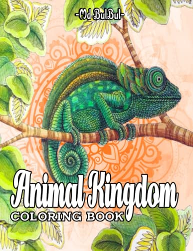 Animal Kingdom Coloring Book: Beautiful coloring book with Easy design ...