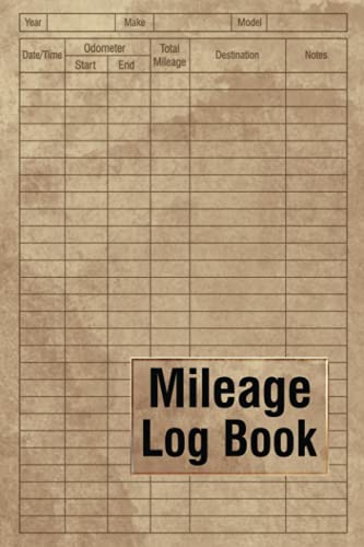 Mileage Log Book: Vehicle Mileage Journal for Business or Personal ...